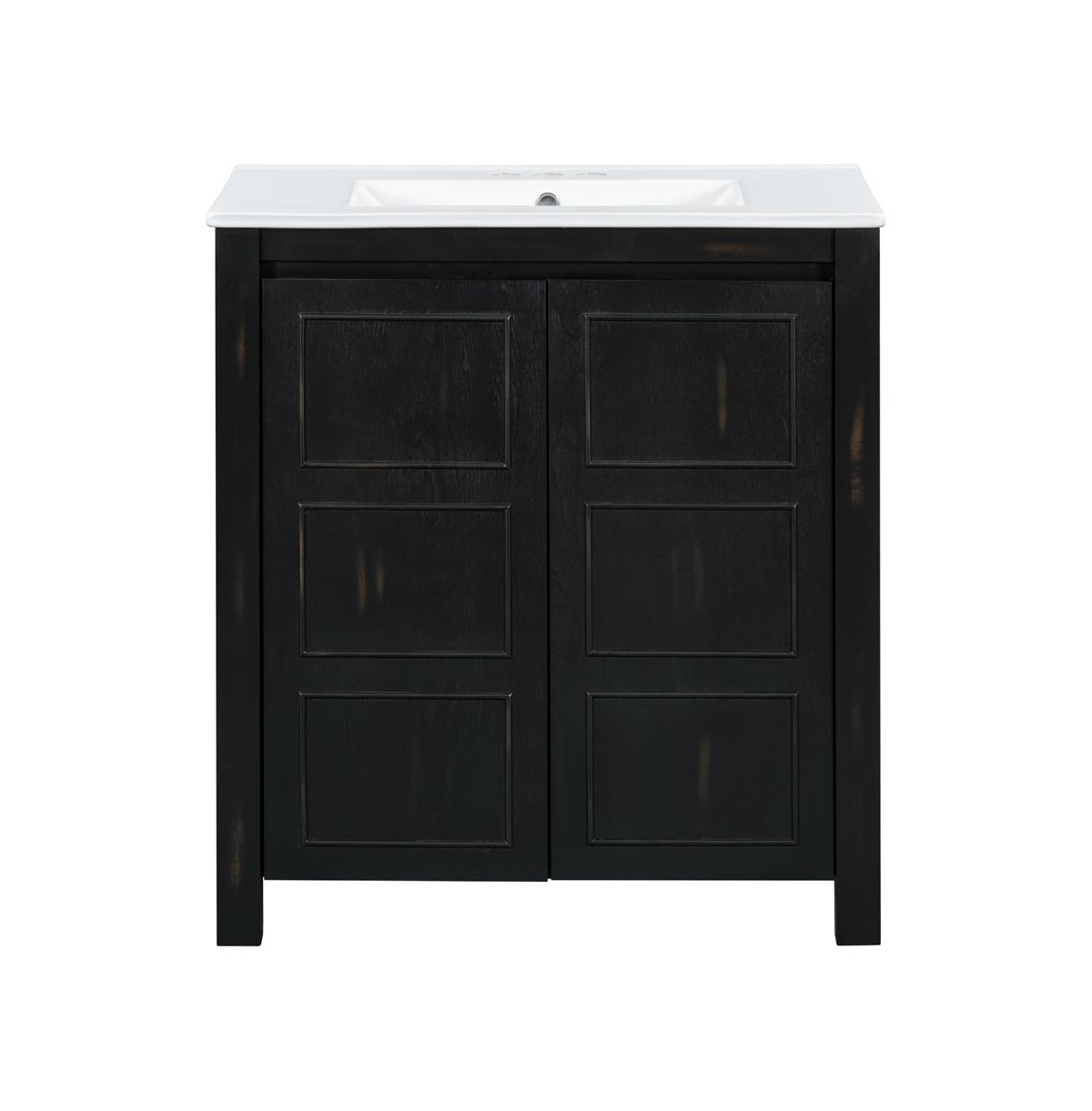 Click here for Luckbyte 30inch Rustic Bathroom Vanity with Cerami... prices
