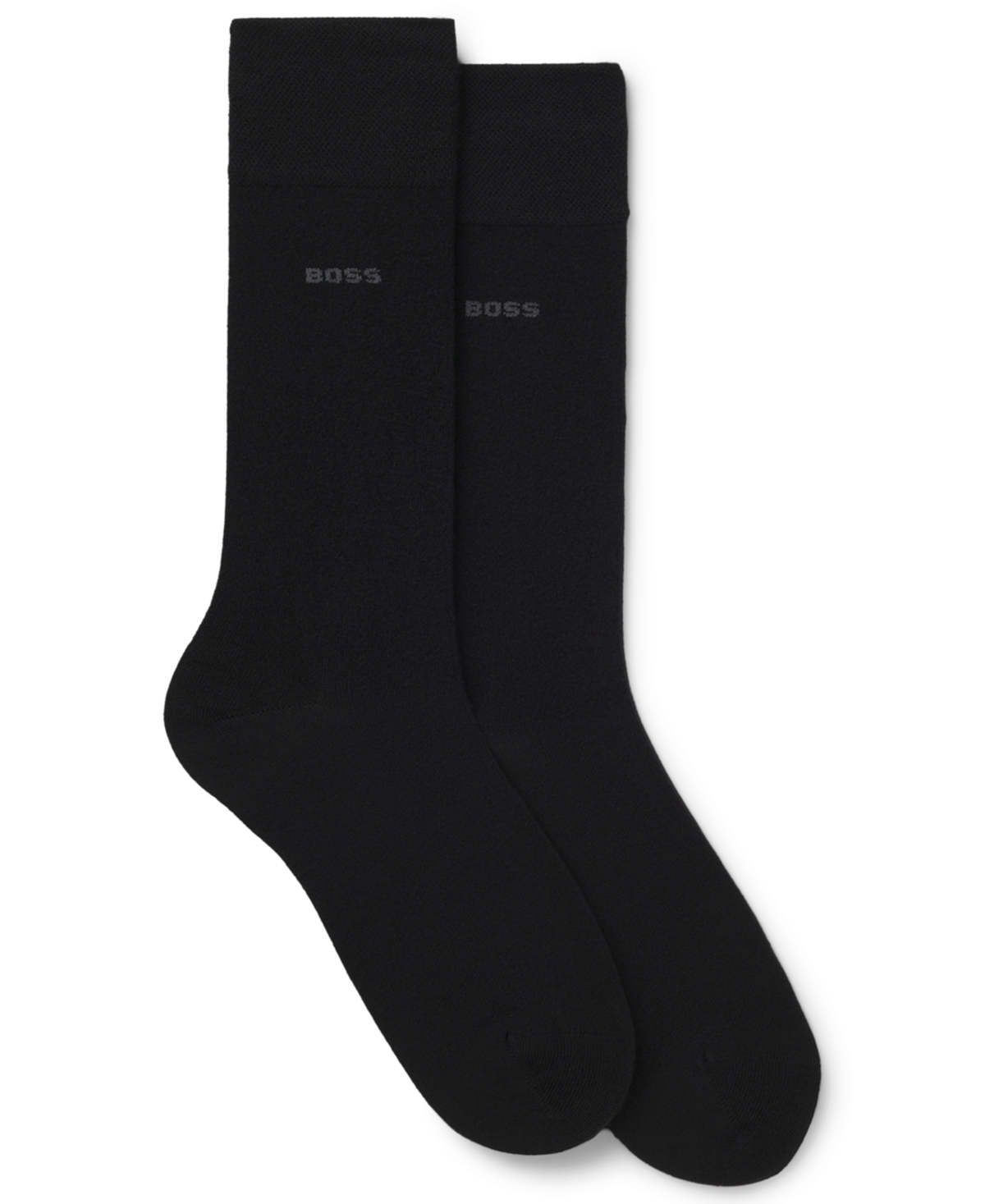 Click here for Hugo Boss Mens 2-Pack Solid Regular Length Socks -... prices