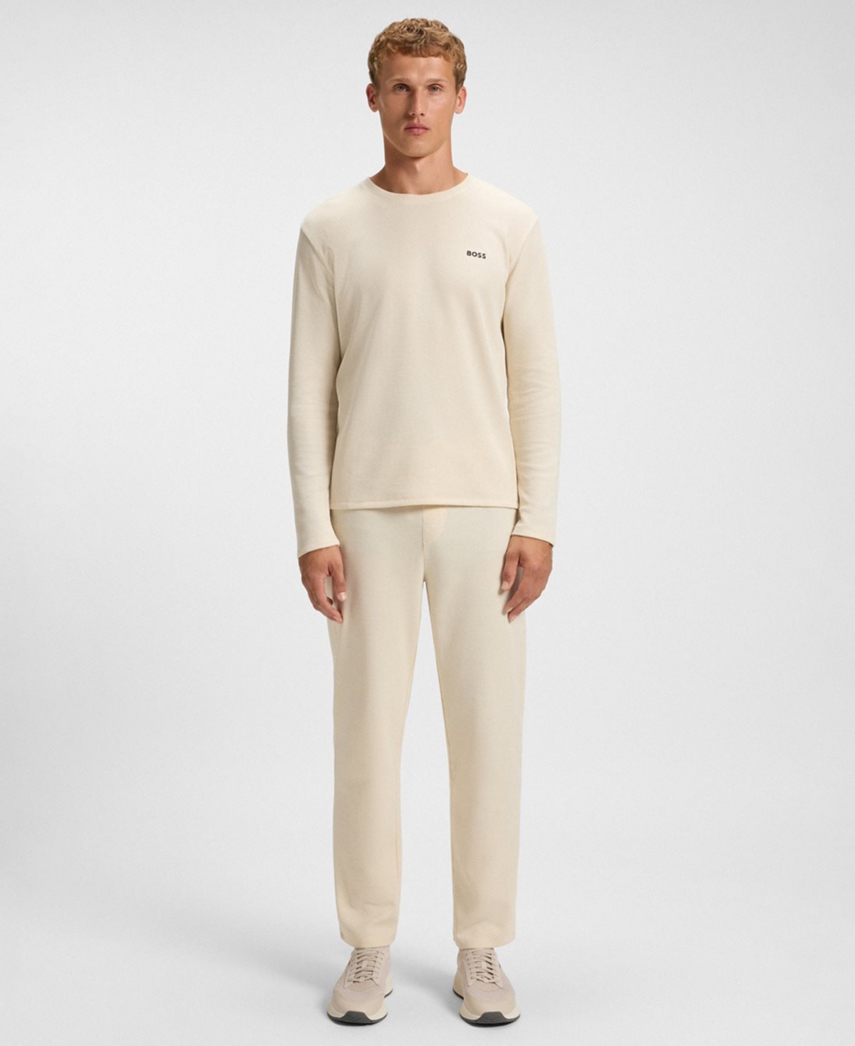 Click here for Boss Mens Waffle Knit Lounge Drawstring Waistband... prices