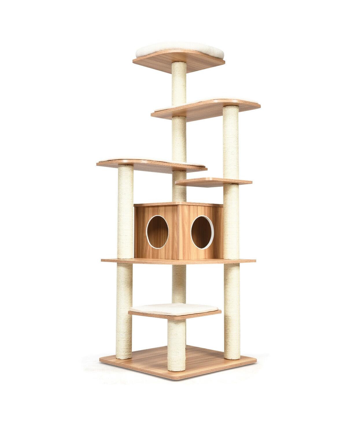 Click here for Sugift 7-Layer Wooden Cat Tree Tall Cat Tower with... prices