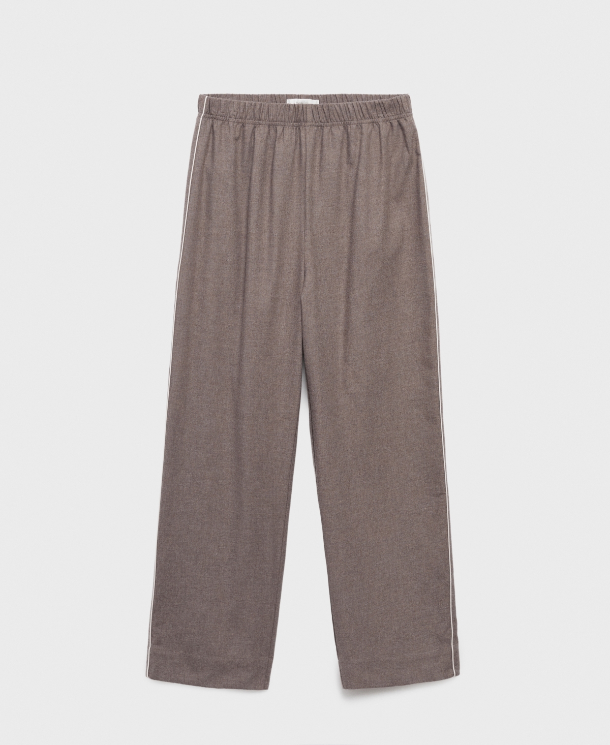 Click here for Mango Womens Contrast Piping Cotton Flannel Pants... prices