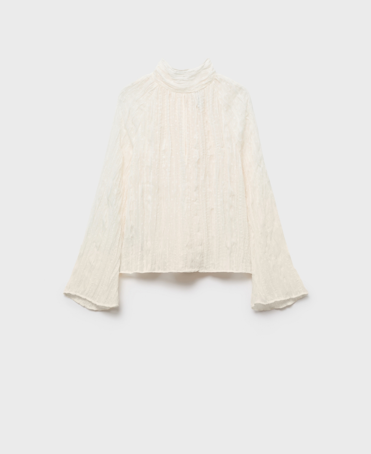 Click here for Mango Womens Bow Textured Blouse - Off White prices