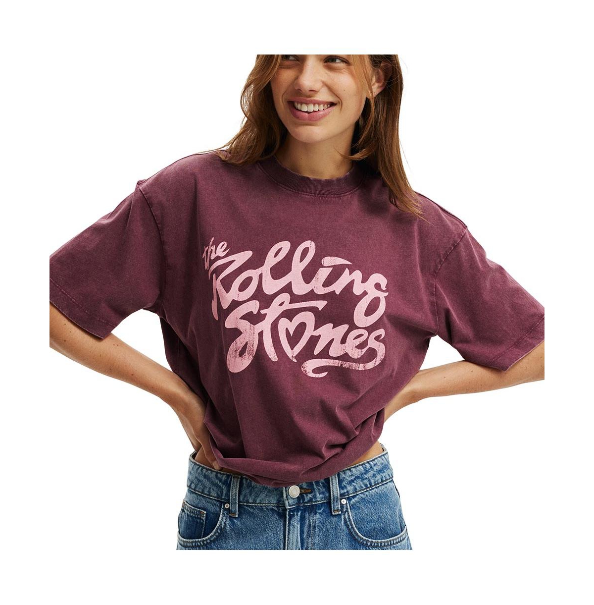 Click here for Cotton On Womens The Lcn Music Boxy Graphic Tee -... prices