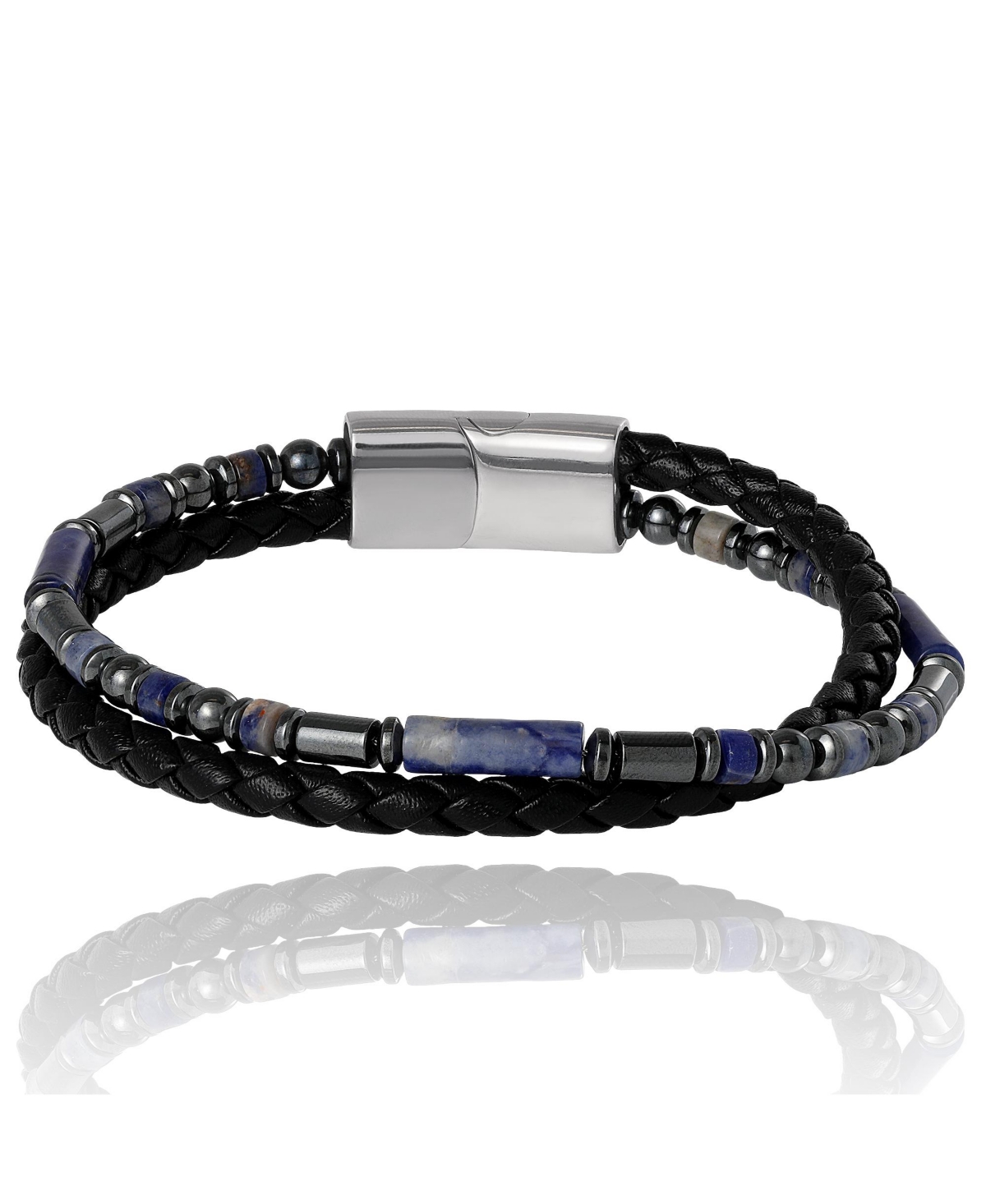 Click here for Lucky Brand Men s Braided Leather & Sodalite Bead... prices
