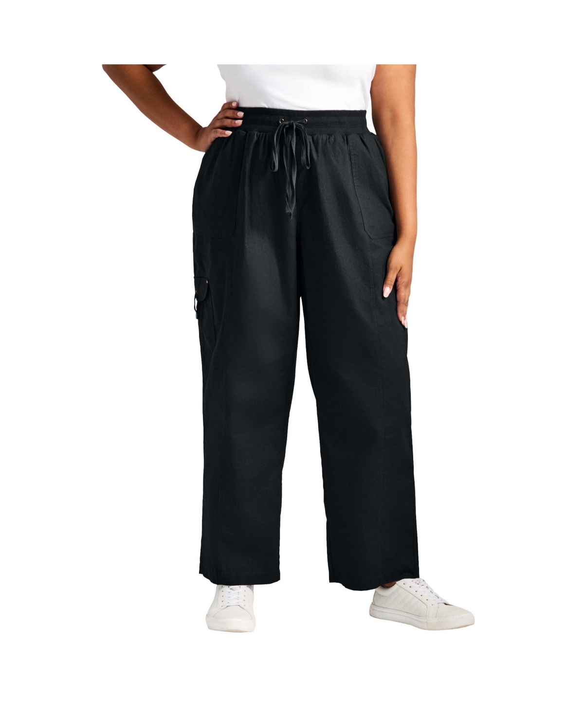 Click here for Avenue Womens Cotton Cargo Pant - Black prices