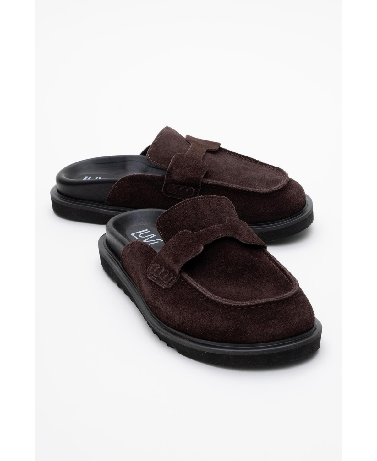 Click here for Womens Laven Suede Leather Clogs - Brown suede lea... prices