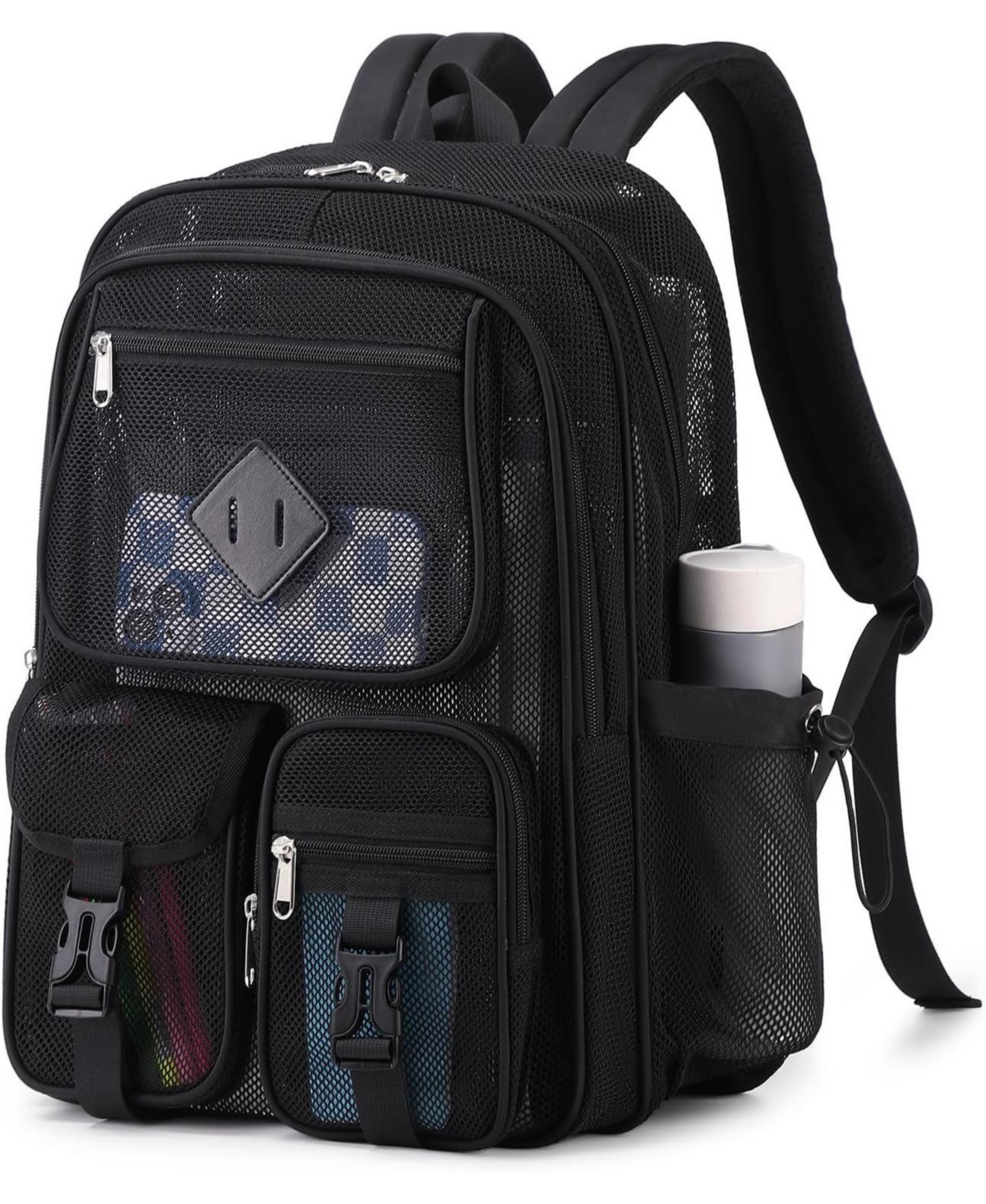 Click here for Mesh Backpack for School Heavy Duty See Through Ne... prices