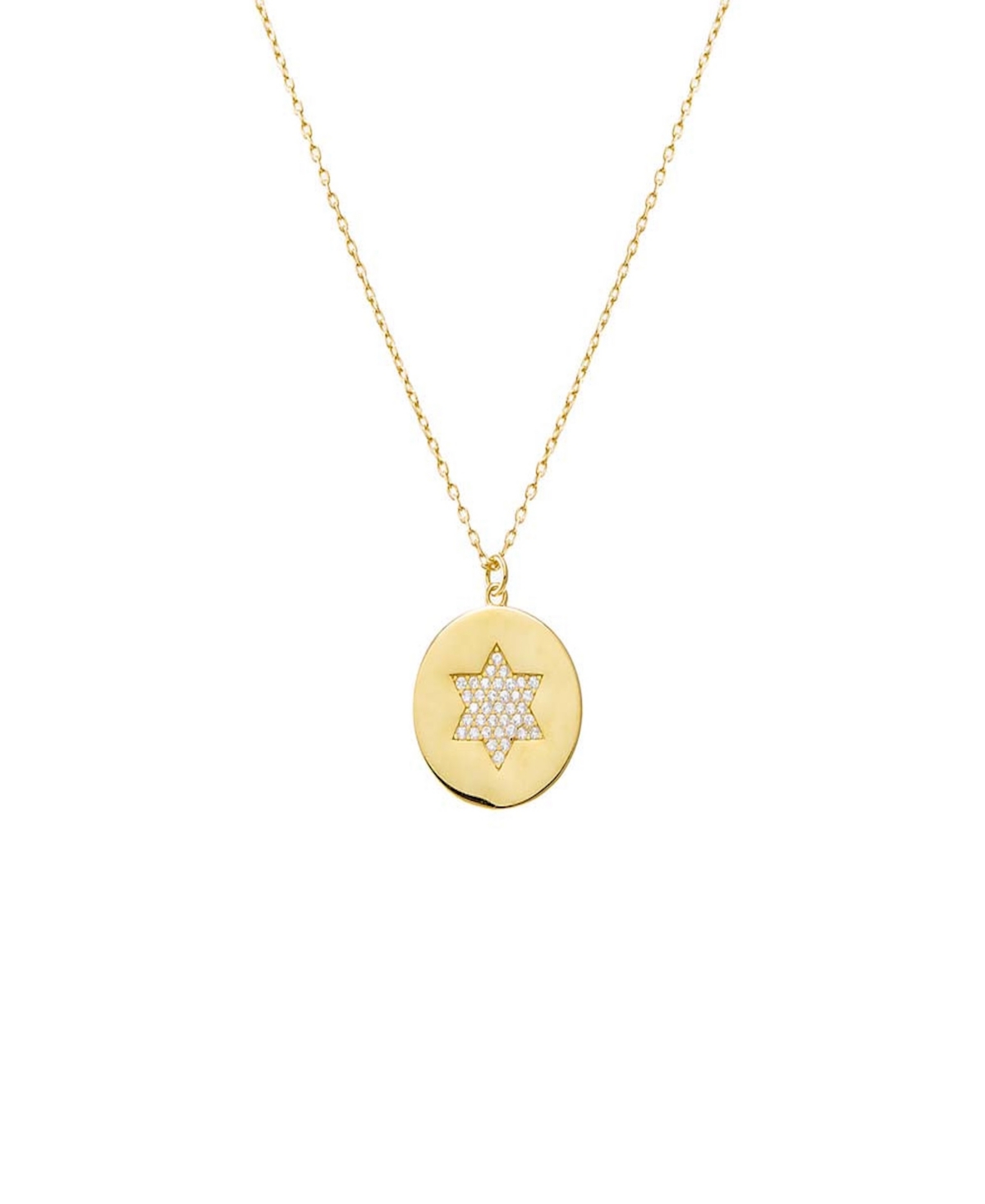 Click here for by Adina Eden Pave Star of David Disc Gold Plated... prices