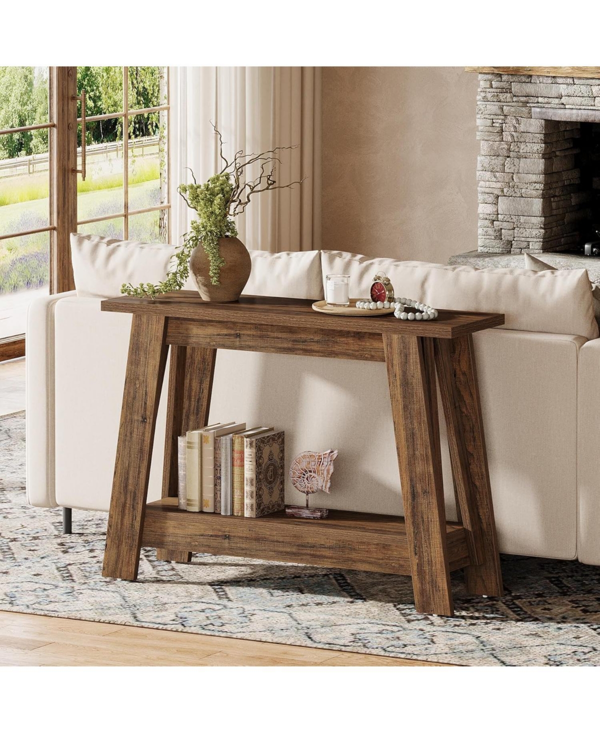 Click here for Tribesigns 41.3" Farmhouse Console Table  2-T... prices