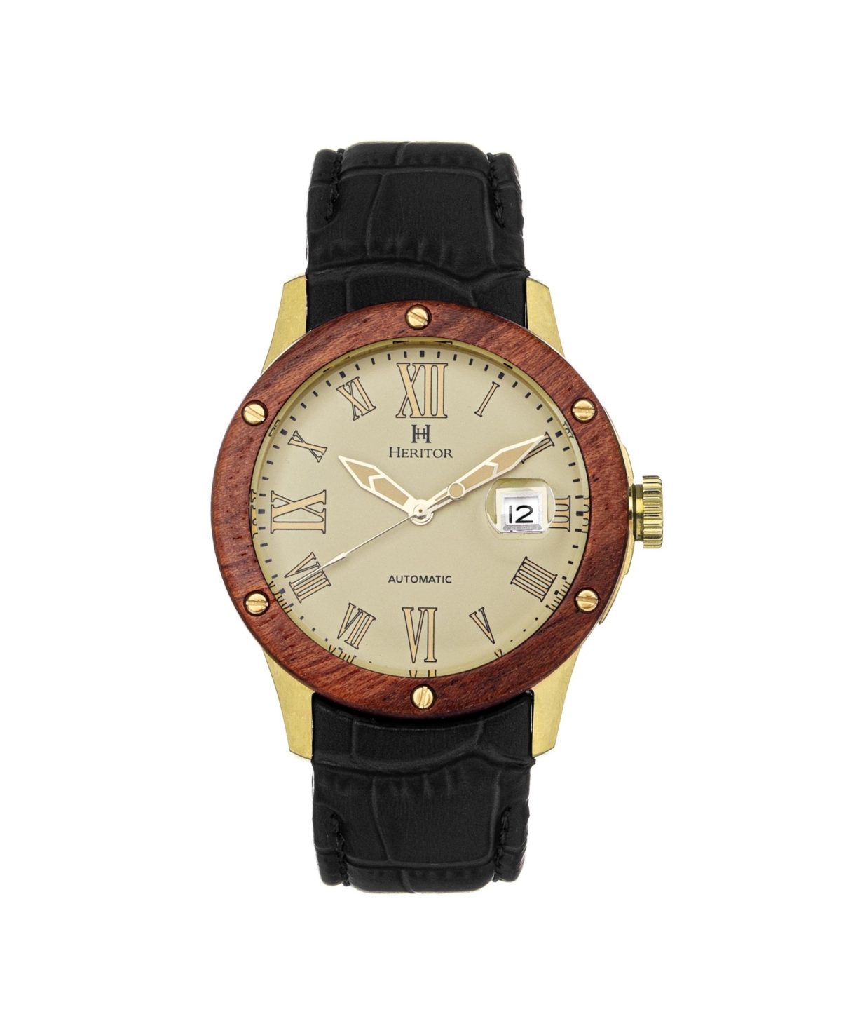 Click here for Heritor Automatic Men Everest Wooden Bezel Leather... prices