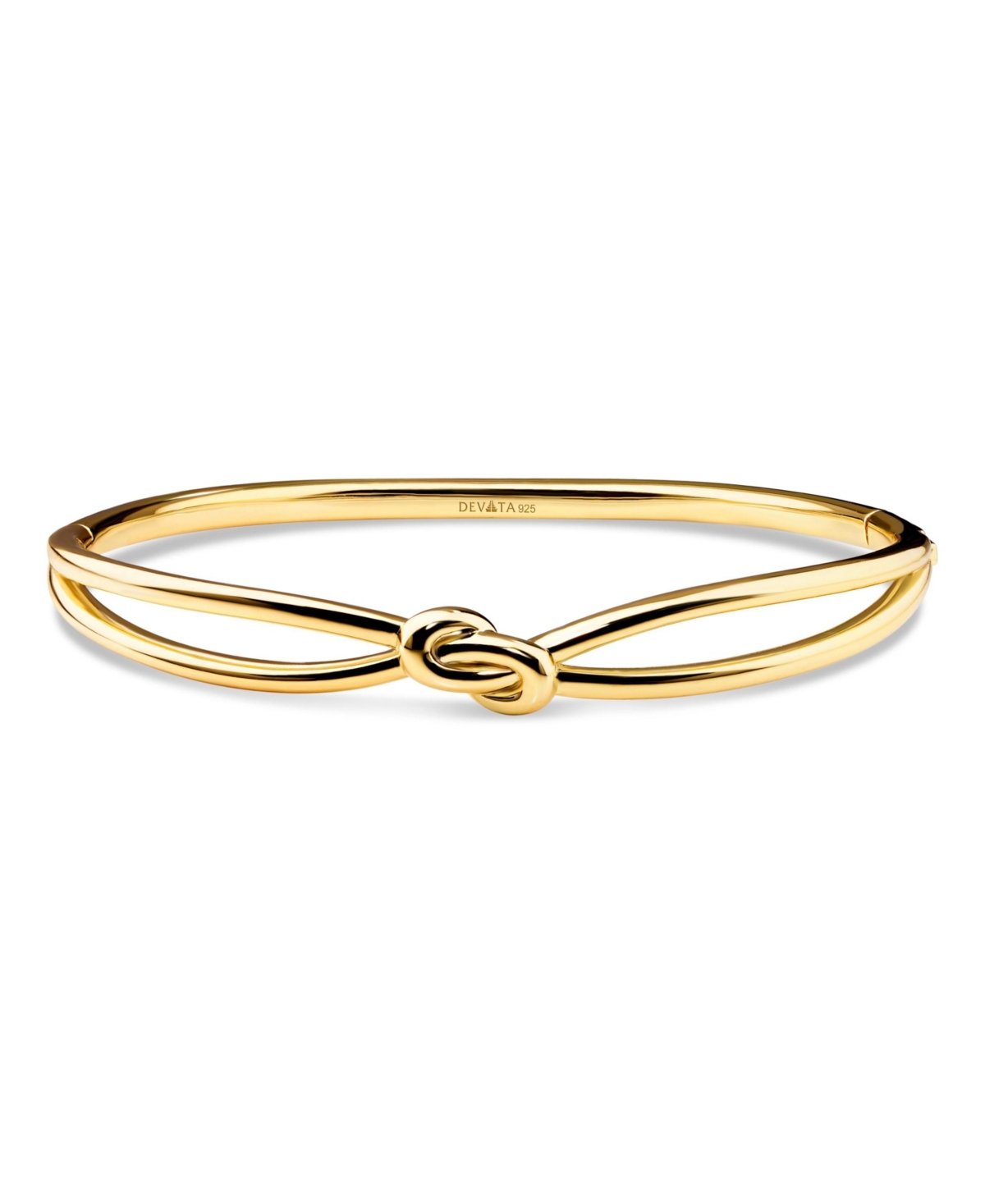 Click here for Devata Love Knot Bangle Bracelet in Gold Plated St... prices