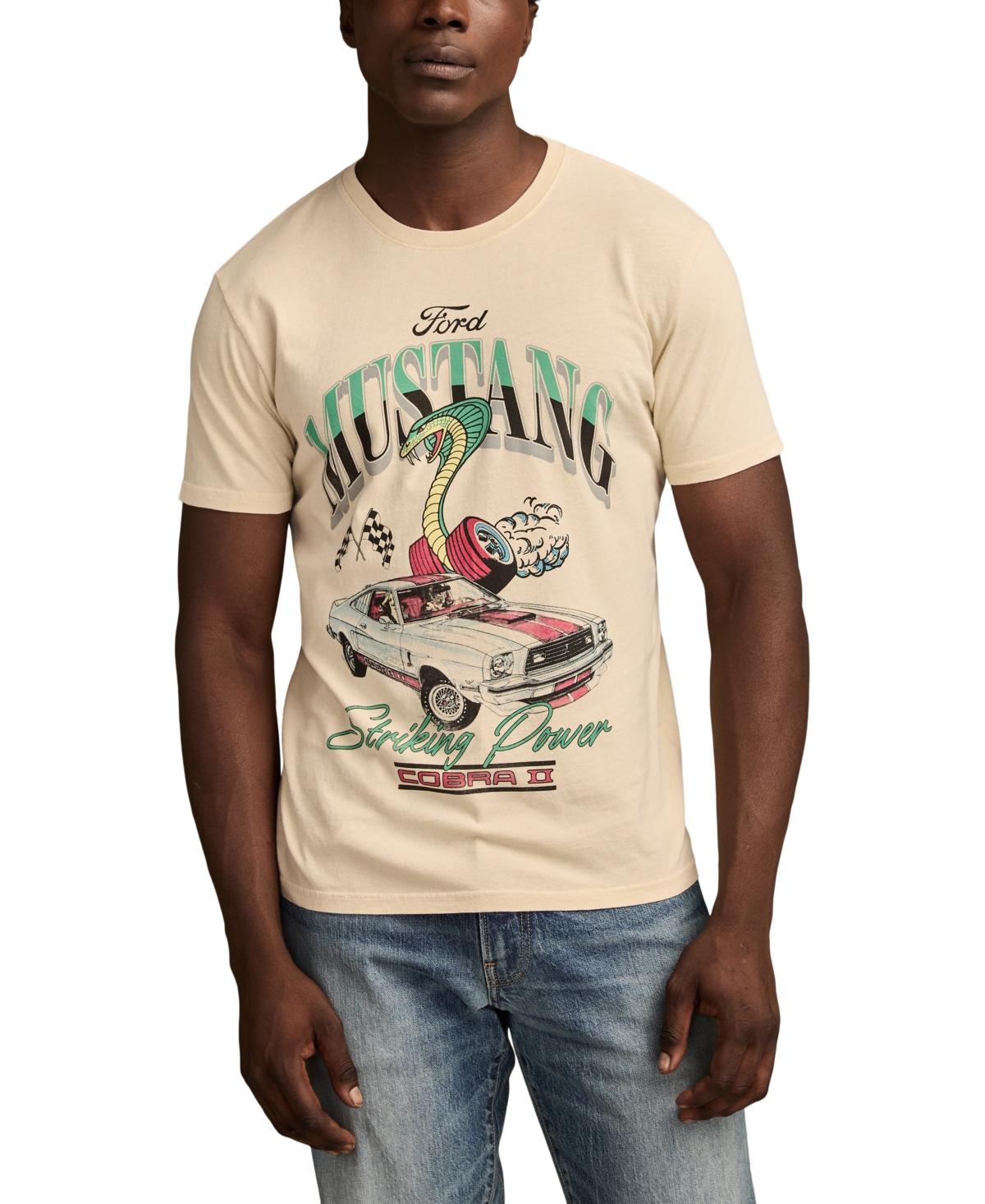 Click here for Lucky Brand Mens Mustang T-Shirt - Bone white prices