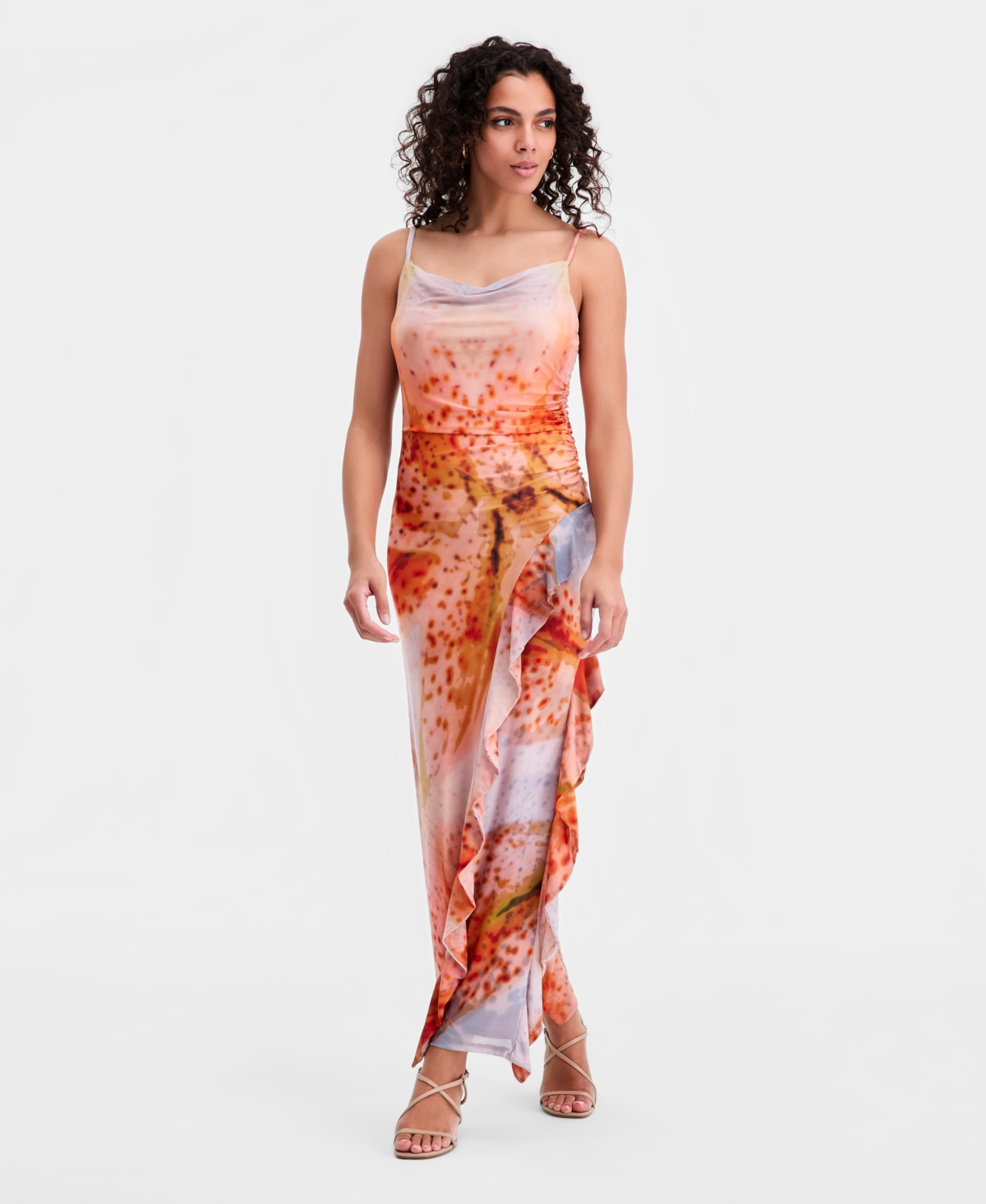 Click here for Bar Iii Womens Ruffled Sleeveless Dress  Macys Exc... prices