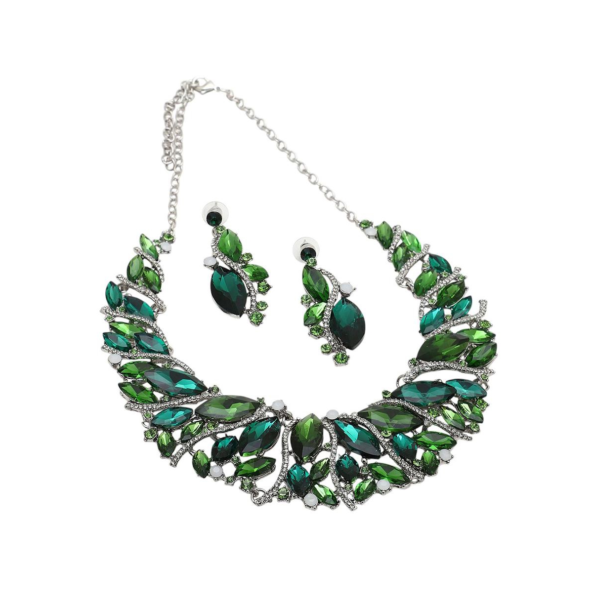 Click here for Sohi Rhinestones -Plated Jewellery Set - Green prices