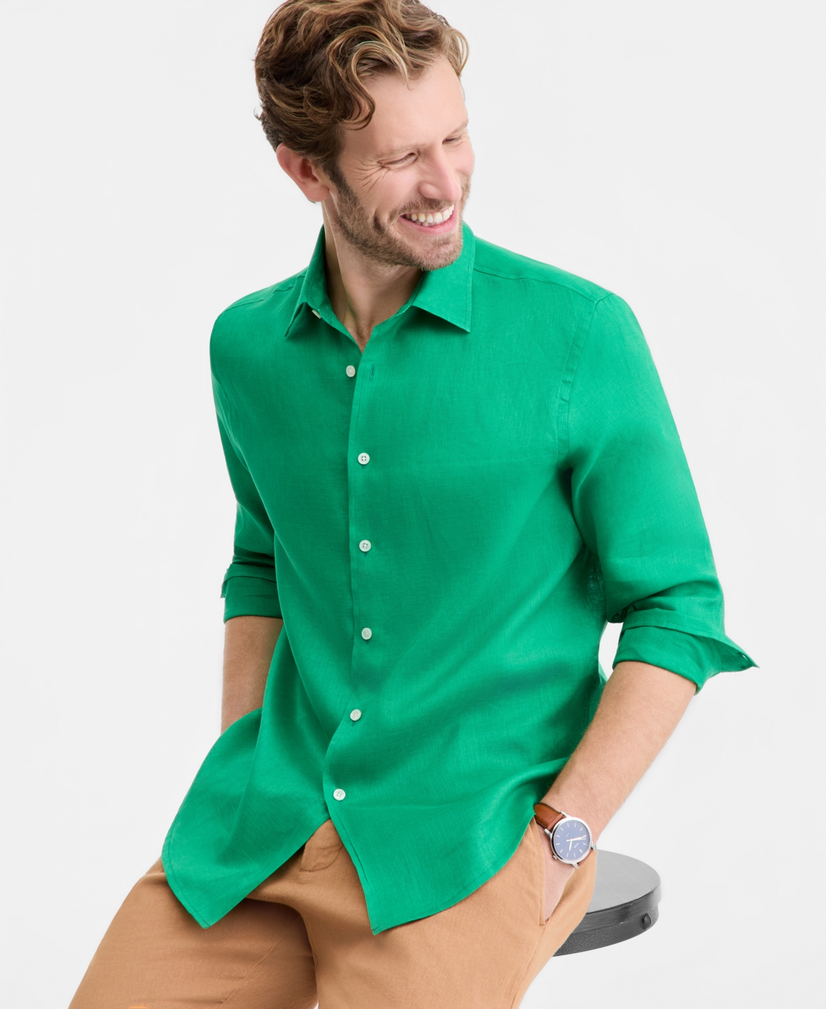 Click here for Club Room Mens 100 Linen Shirt  Created for Macys... prices