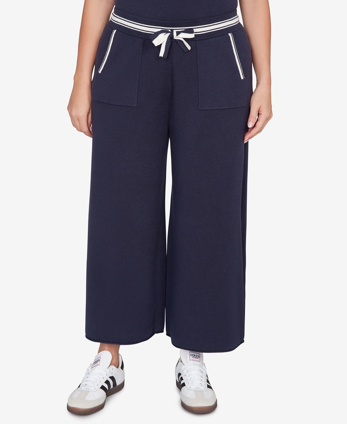 Click here for Ruby Rd. Plus Size Wide Leg Cropped Lounge Pants -... prices