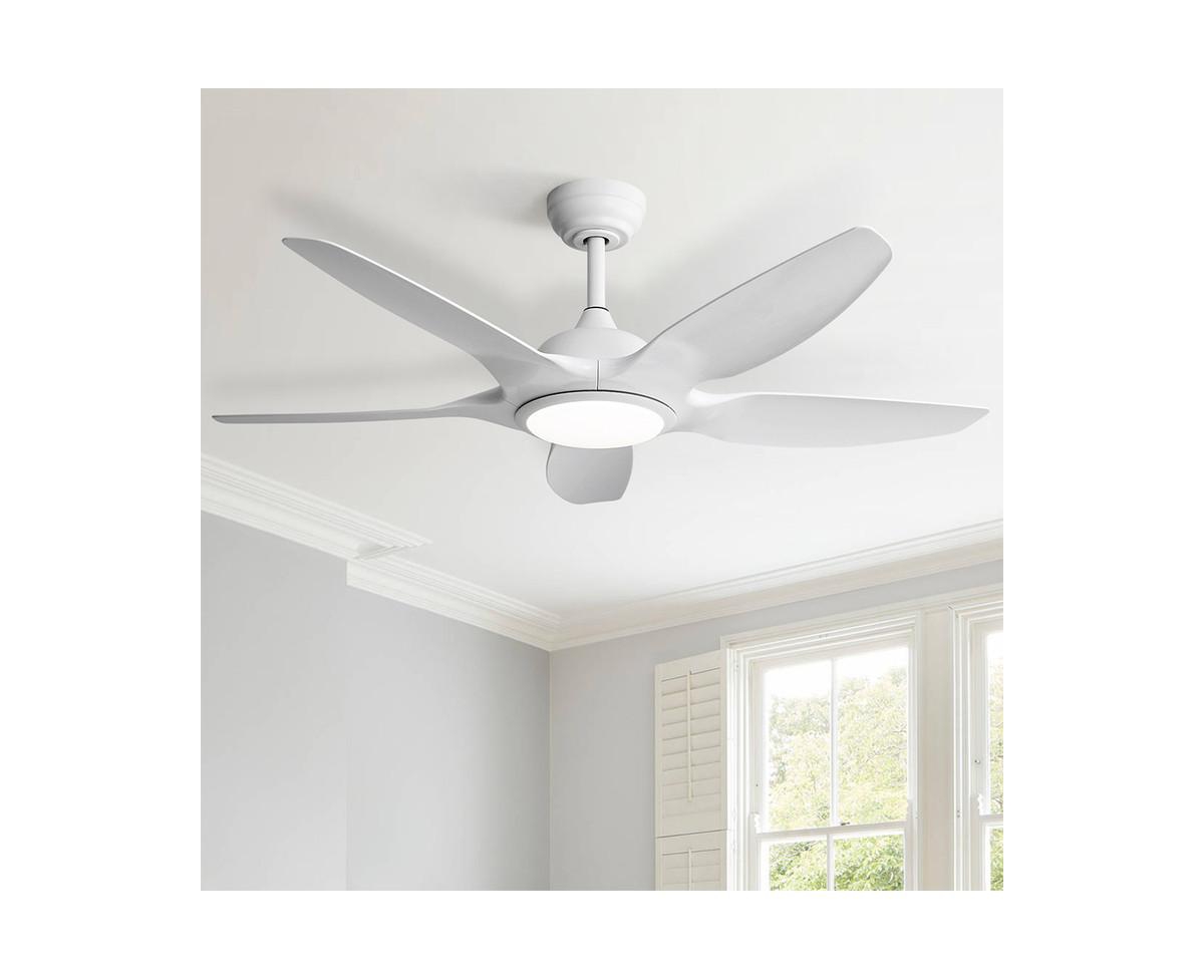 Click here for Sofucor 48-inch Matte White 5-Blade Ceiling Fan wi... prices