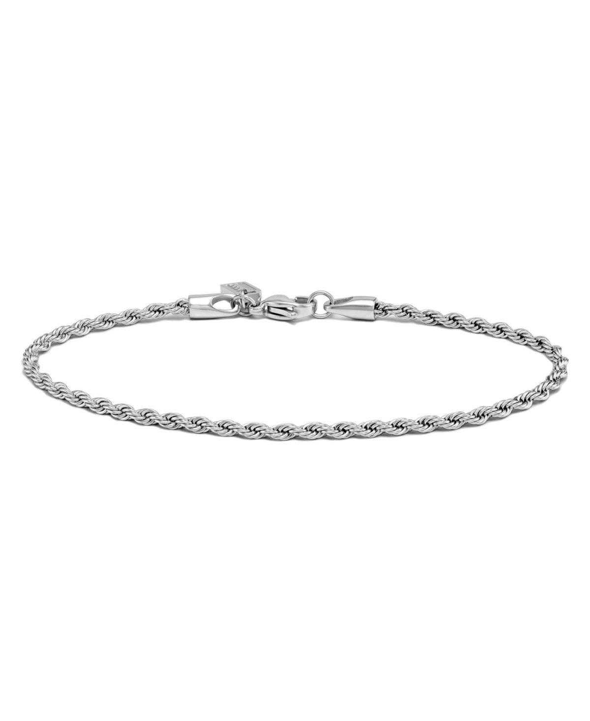 Click here for Rope Bracelet - 3mm - Silver - Small - Without Eng... prices