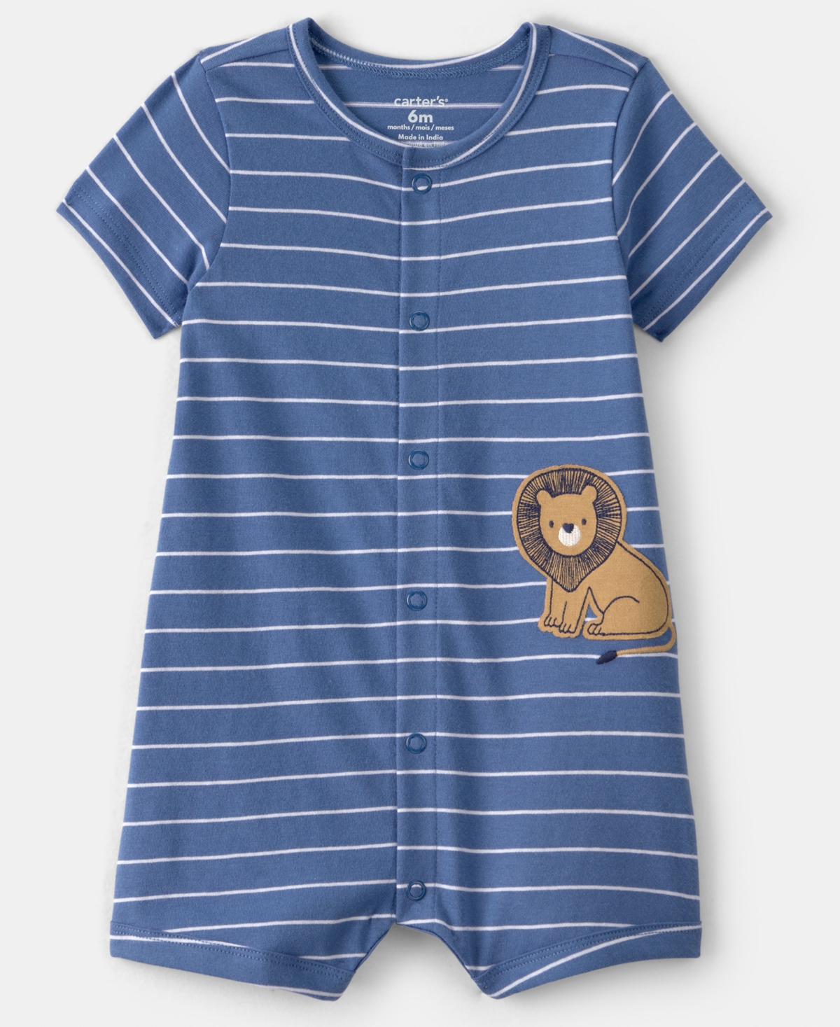 Click here for Carters Baby Boys Striped and Lion Graphic Snap-Up... prices