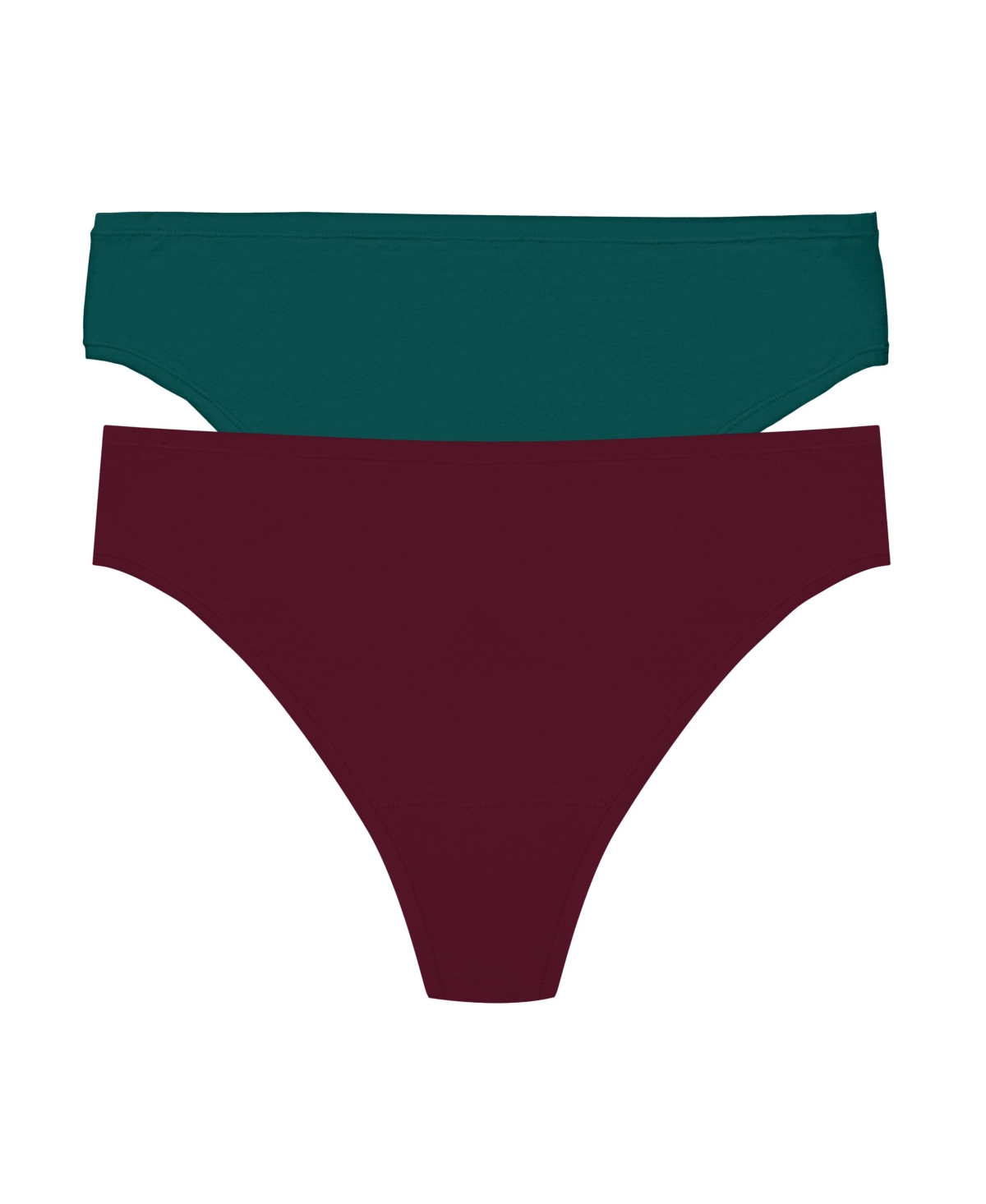 Click here for Natori Womens Bliss Bare Cotton Thong 2-Pack - Elm... prices