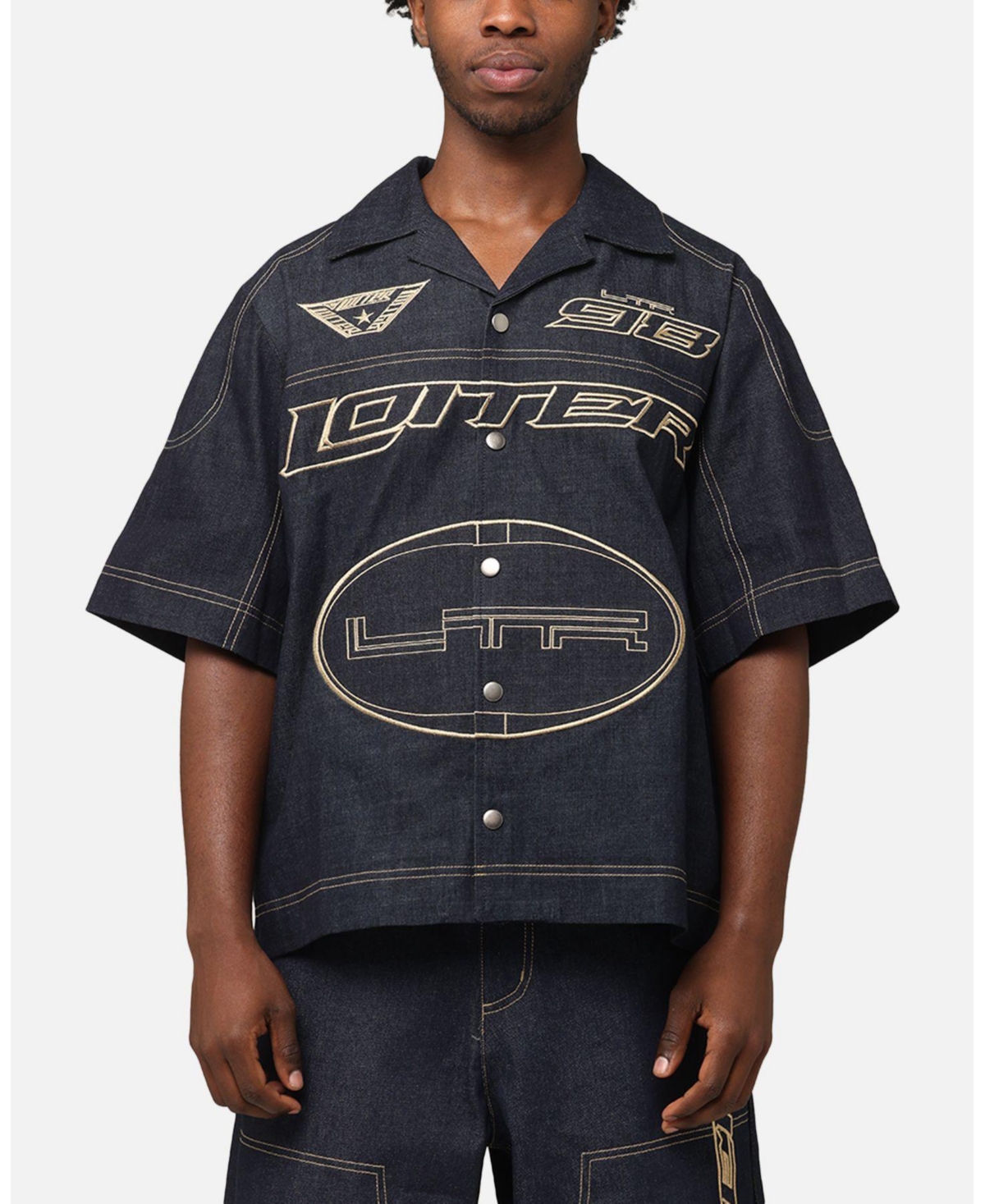 Click here for Loiter Mens Motor Denim Button Up Casual Shirt prices