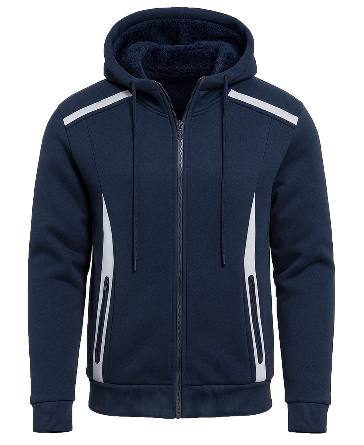 Click here for Blu Rock Mens Slim-Fit Reflective Tech Full-Zip Ho... prices