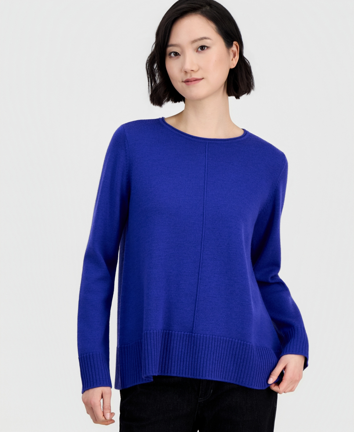 Click here for Eileen Fisher Womens Wool Crewneck Sweater - Royal prices