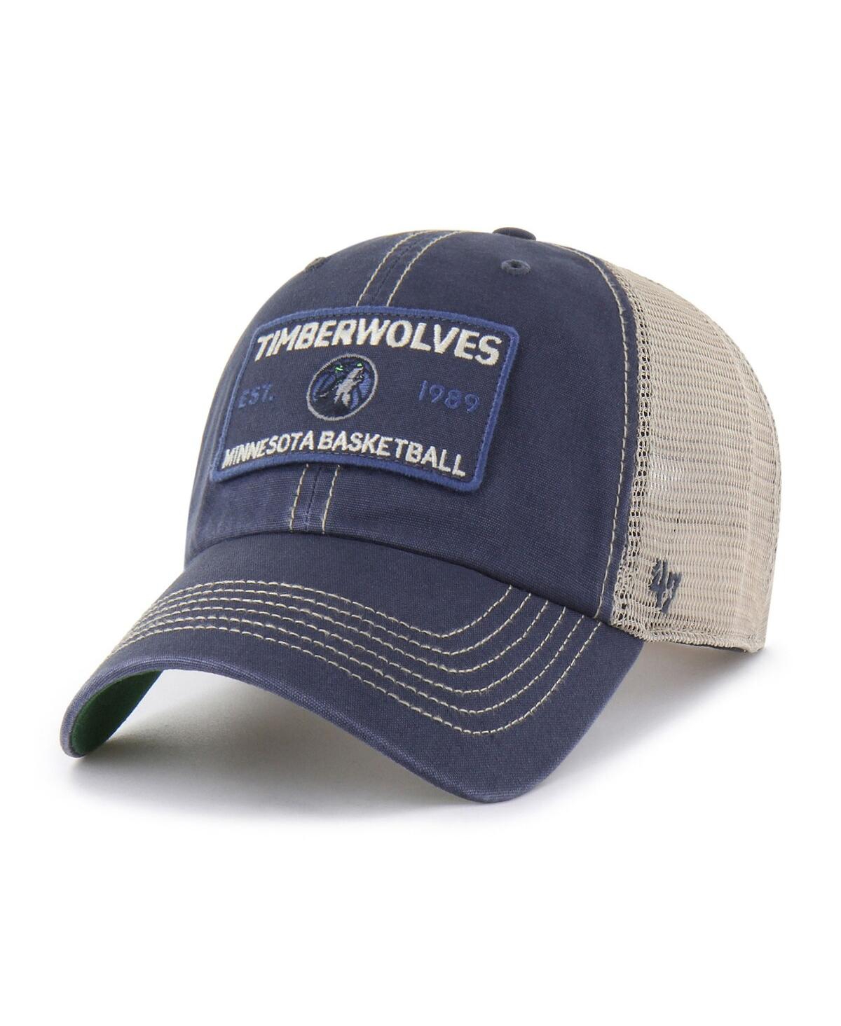 Click here for 47 Brand Mens Navy/Tan Minnesota Timberwolves Waba... prices
