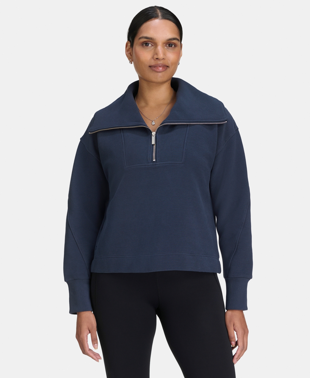 Click here for Sweaty Betty Womens Peaceful Rib Half-Zip Cropped... prices