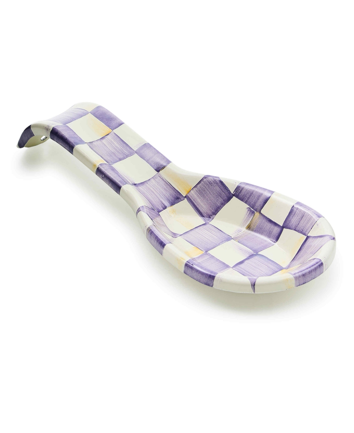 Click here for MacKenzie-Childs Violet Check Handmade Spoon Rest... prices