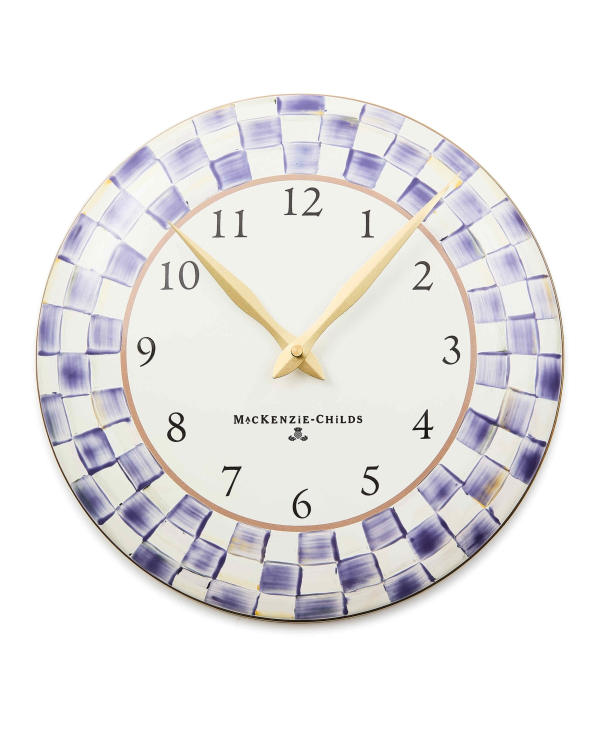 Click here for MacKenzie-Childs Violet Check 12 Handmade Clock -... prices