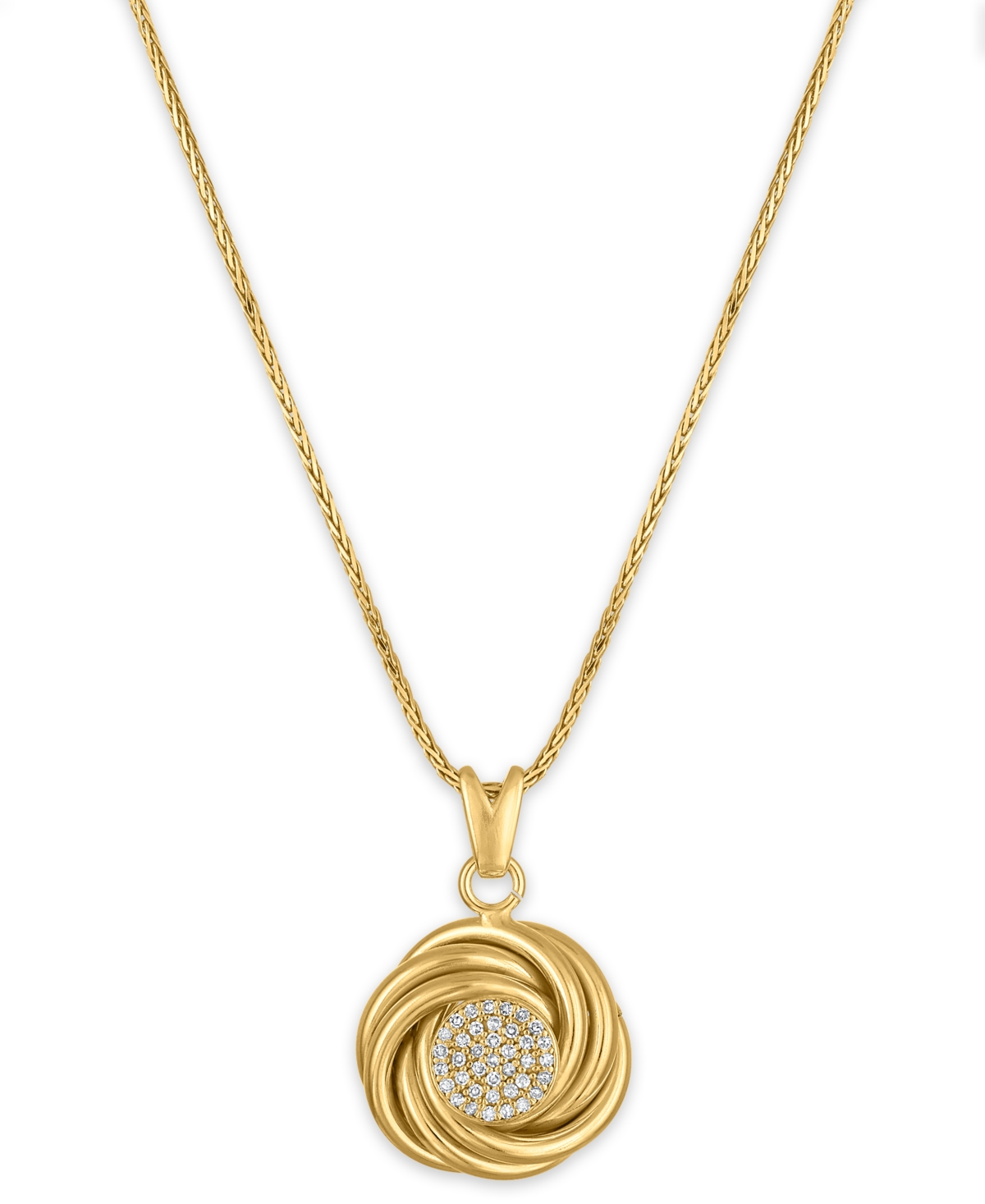 Click here for Macys Diamond Love Knot Pendant Necklace (1/5 ct.... prices