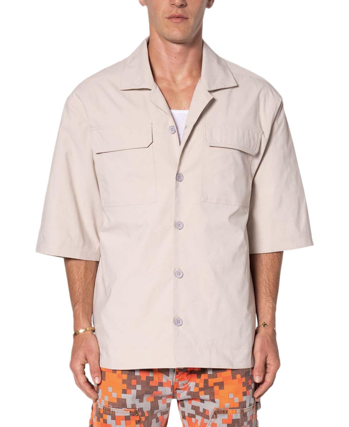 Click here for mnml Mens Lined Woven Nylon Shirt prices