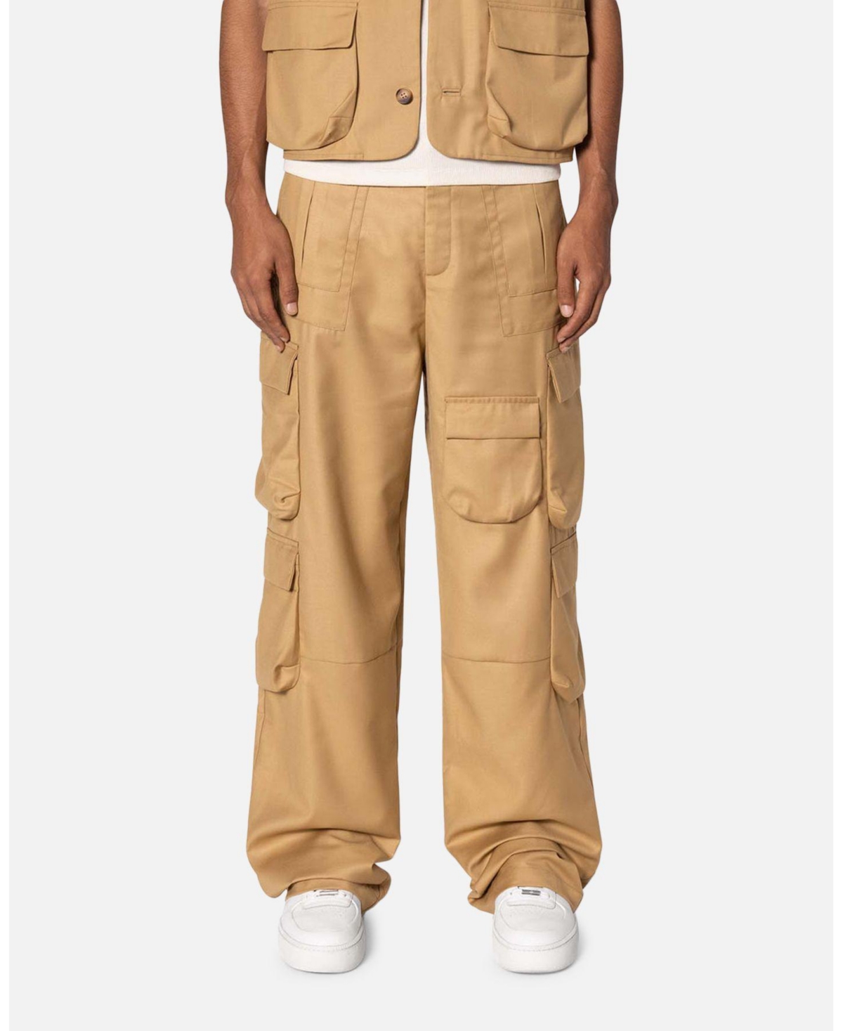 Click here for mnml Mens Bonded Gabardine Pants - Beige/Khaki prices