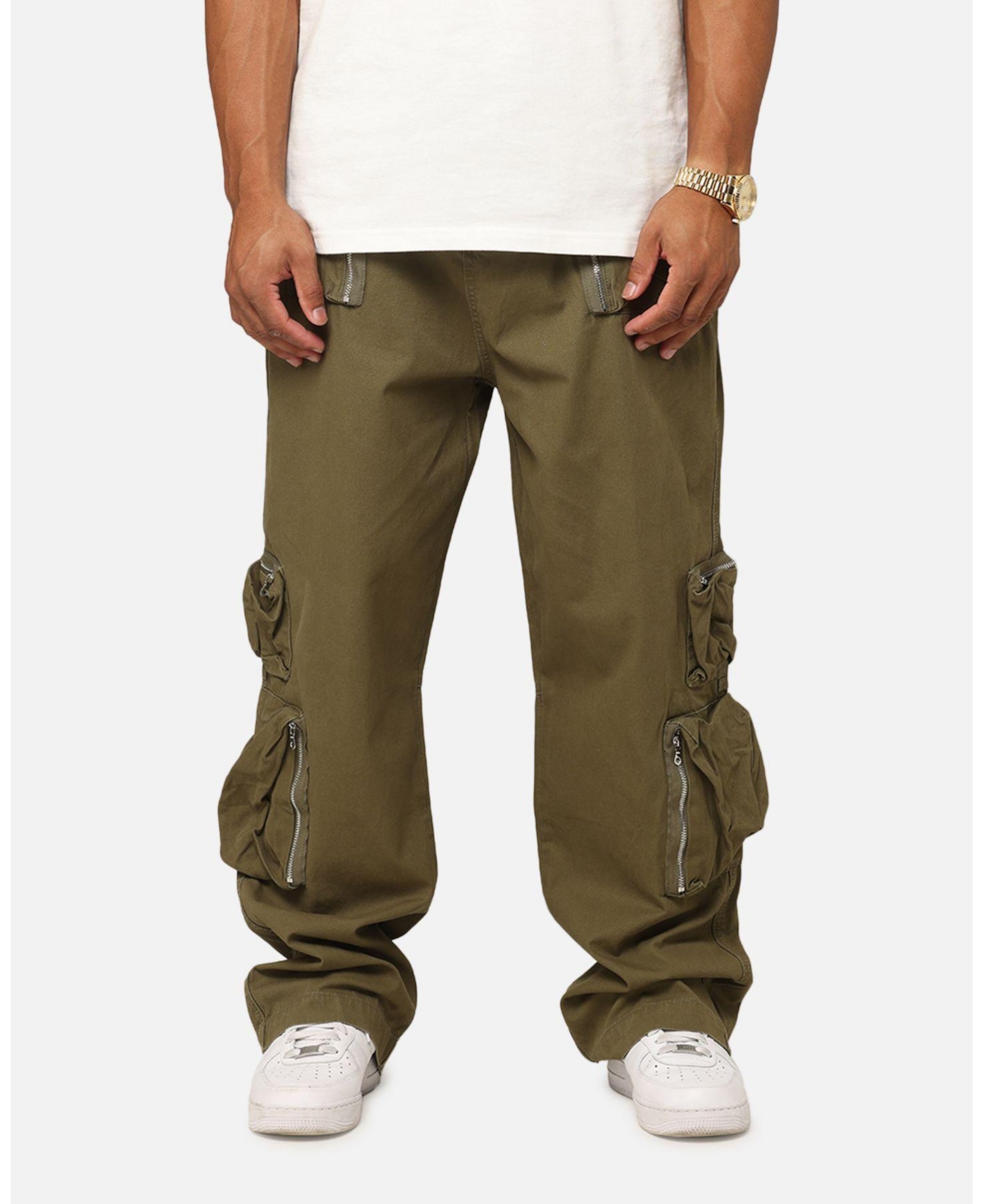 Click here for mnml Mens Ultrabaggy Tactical Cargo Pant - Green prices