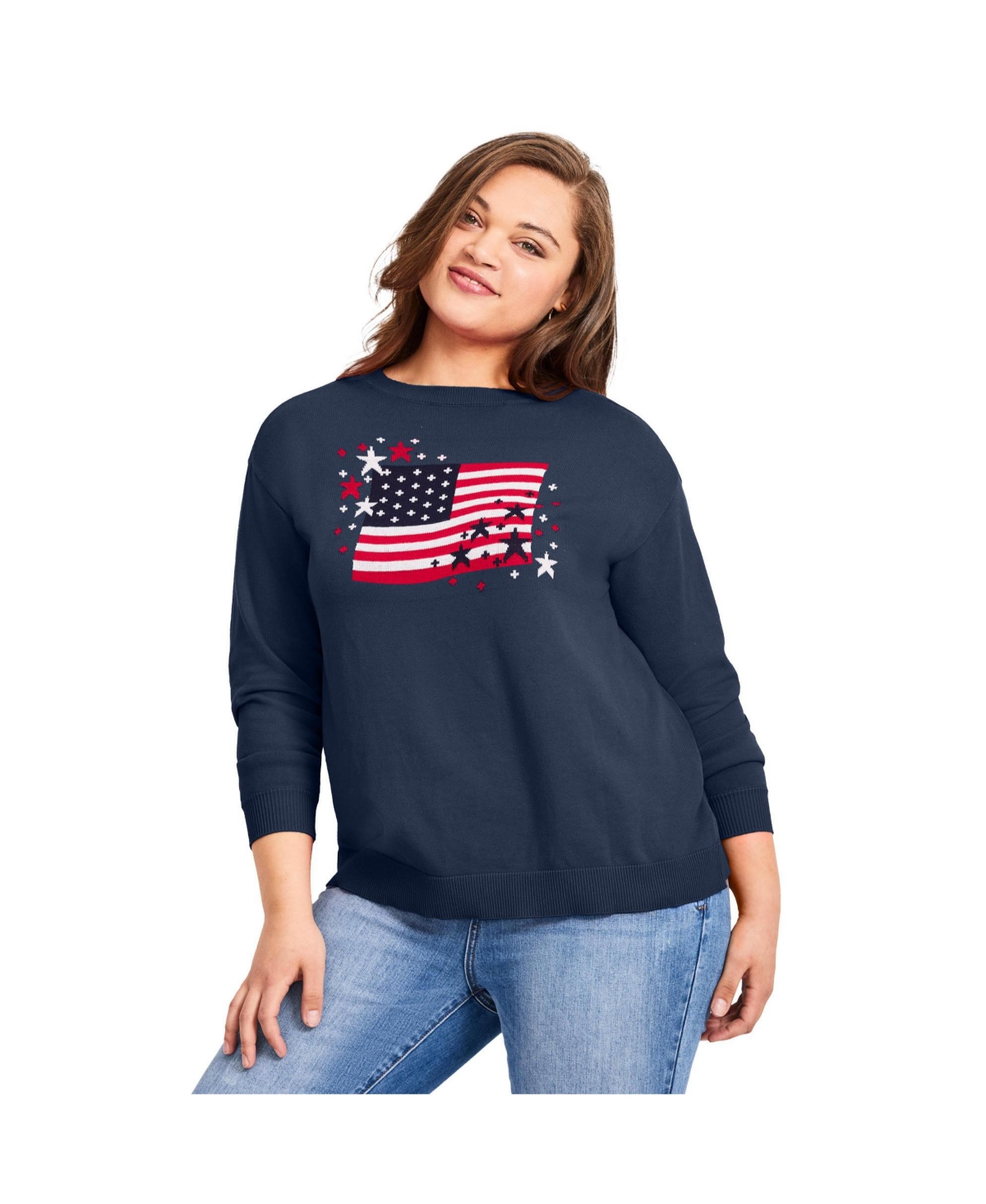 Click here for Avenue Womens Americana Long Sleeve Crewneck Sweat... prices