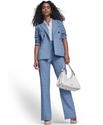 Click here for Calvin Klein Womens Windowpane Double Breast Jacke... prices