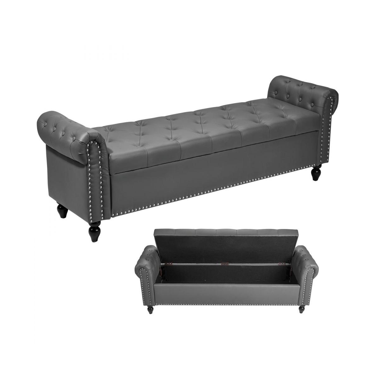 Click here for Slickblue Upholstered Storage Bench with Tufted Se... prices