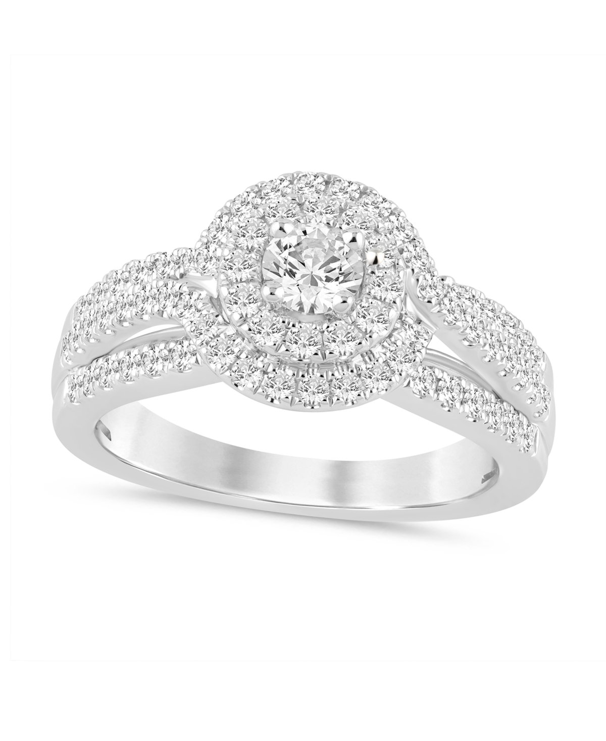 Click here for Macys Diamond Cluster Engagement Ring (1 ct. t.w.)... prices