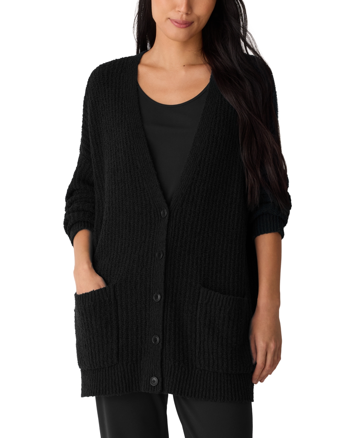 Click here for Eileen Fisher Womens Boyfriend V-Neck Cardigan Swe... prices