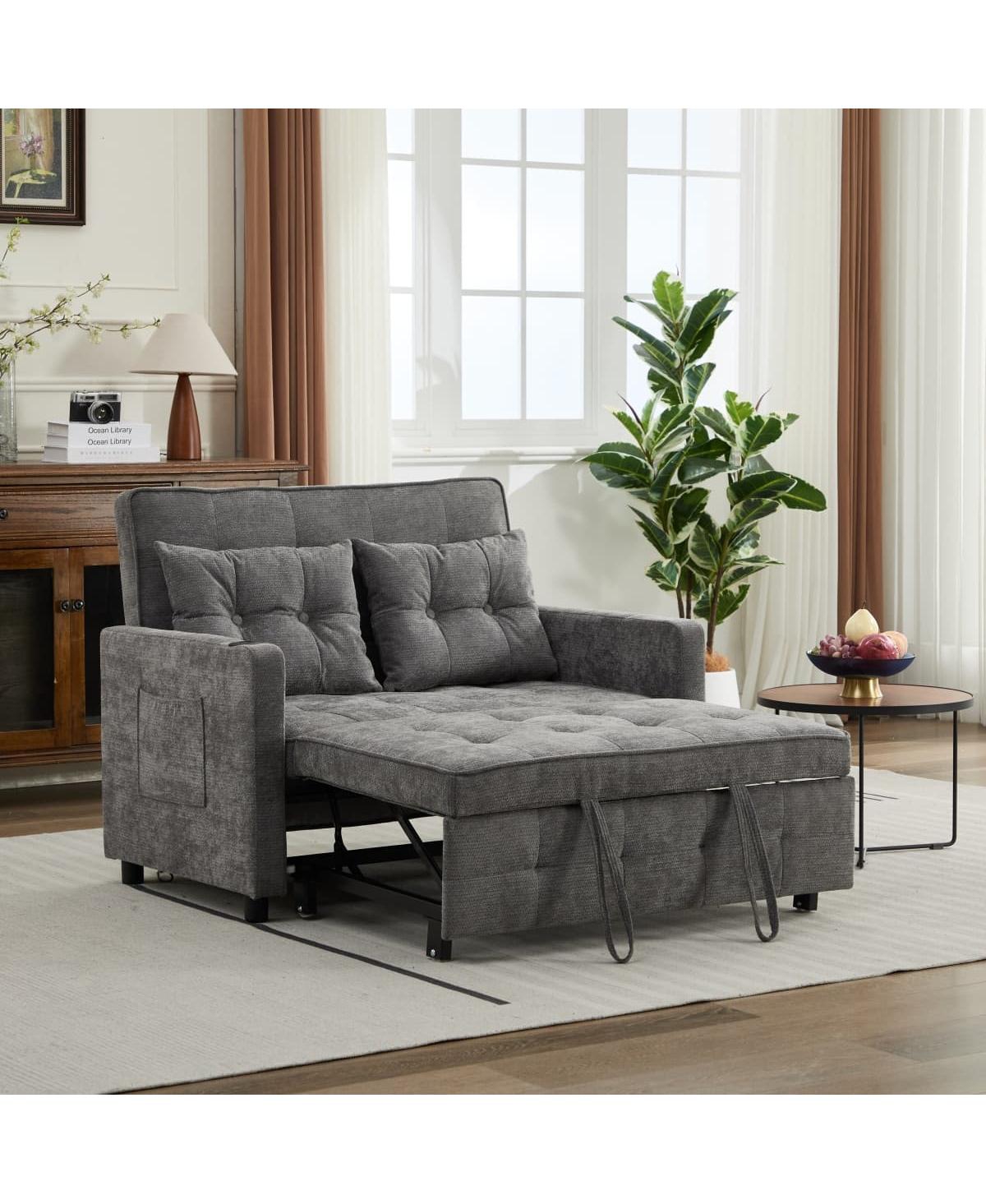 Click here for Linen Sleeper Sofa Bed  2-Seater Pull Out Sofa wit... prices