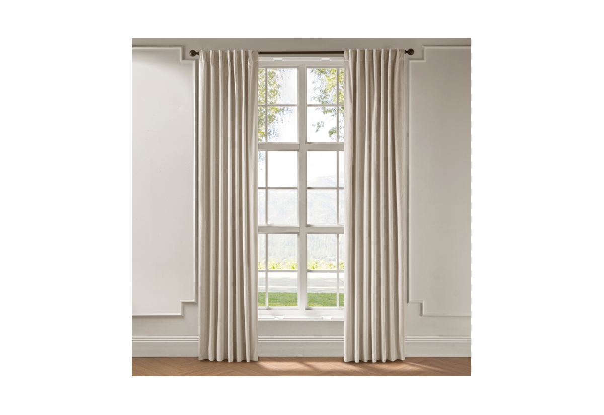 Click here for Z Gallerie Marble Velvet Curtain - Natural prices