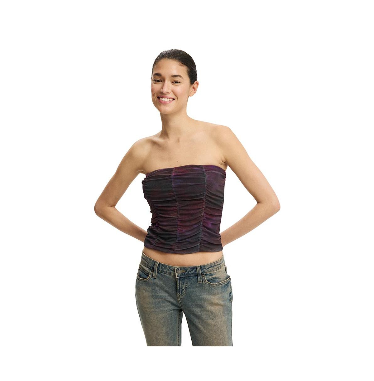 Click here for Cotton On Womens Cara Corset Bandeau - Mira berry... prices
