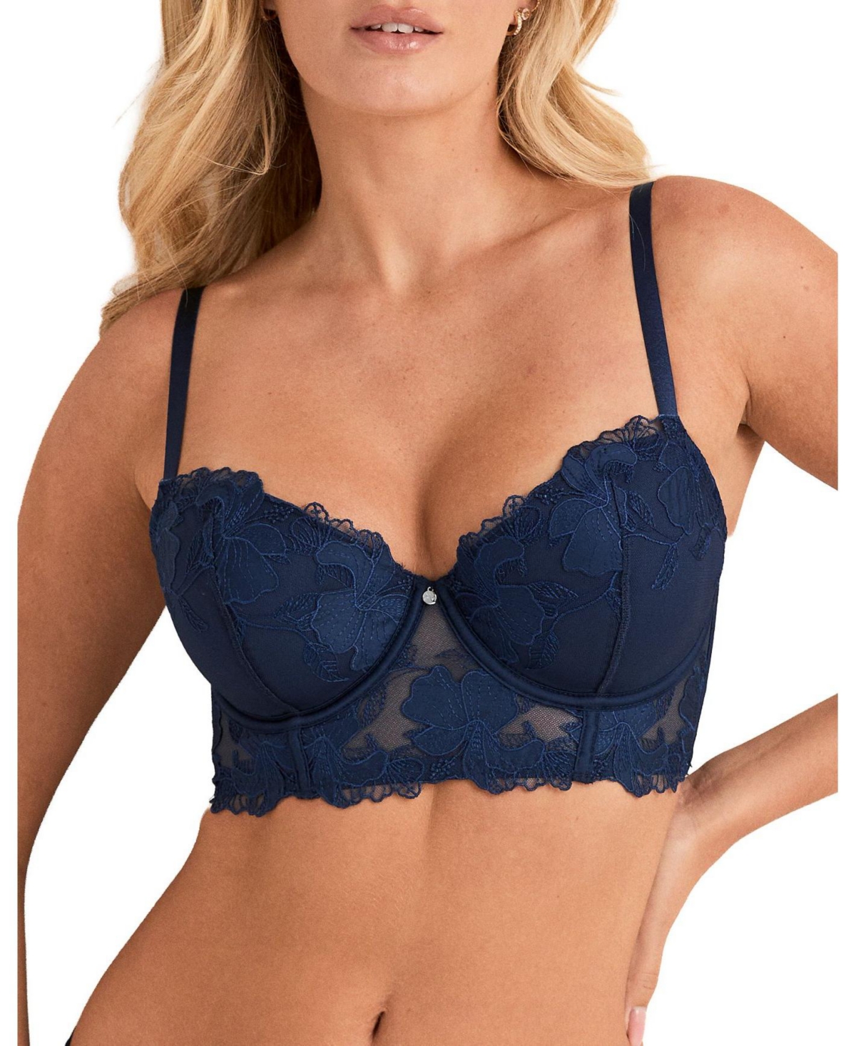 Click here for Adore Me Womens Carole Contour Demi Bra - Dark blu... prices