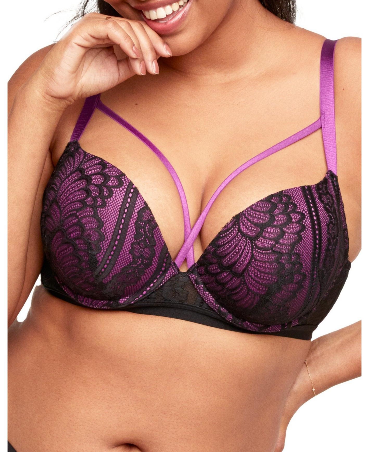 Click here for Adore Me Womens Sparrow Contour Demi Bra - Black prices