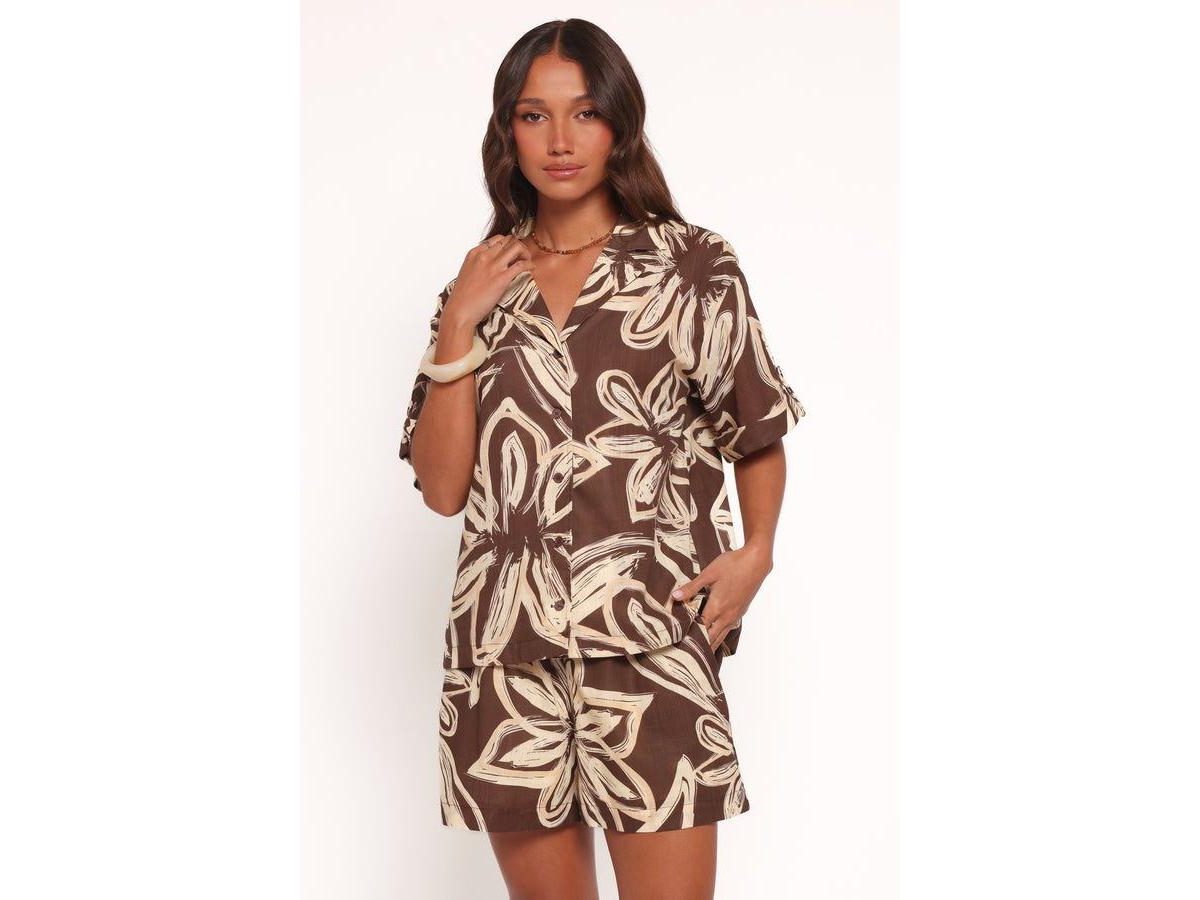 Click here for Petal and Pup Womens Shorts - Chocolate floral prices