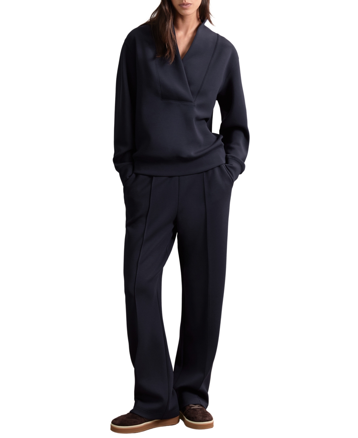 Click here for Reiss Womens Interlock Shawl-Neck with Modal Sweat... prices