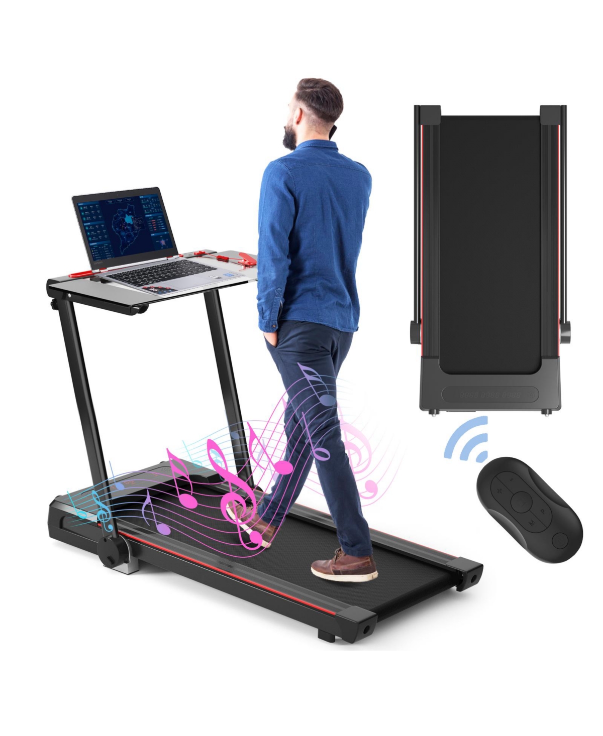Click here for Skonyon 3-in-1 Folding Treadmill with Large Desk a... prices