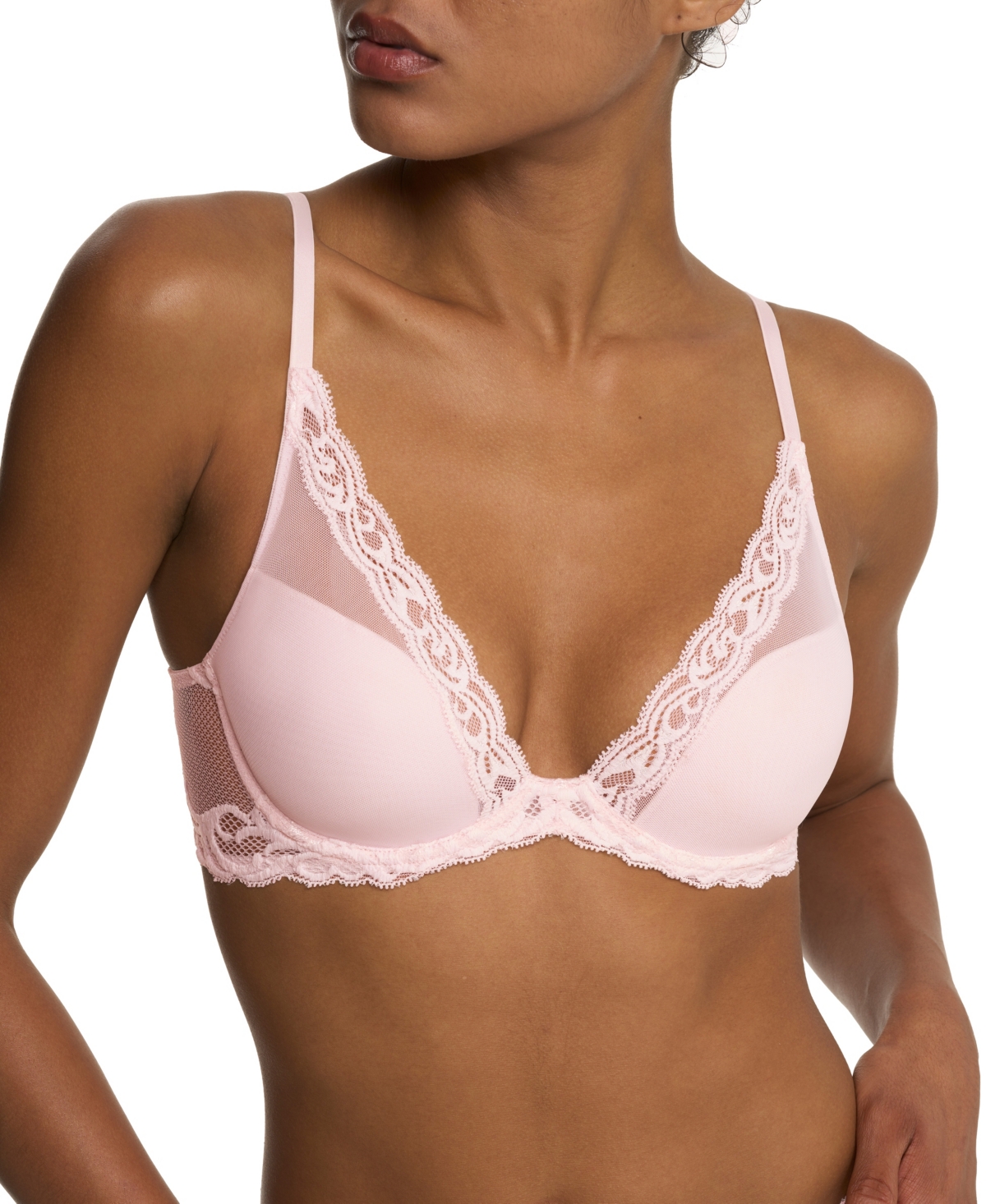 Click here for Natori Womens Feathers Lace Contour Underwire Plun... prices