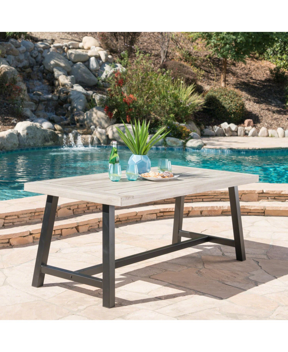 Click here for Streamdale Furniture Acacia Wood Outdoor Dining Ta... prices
